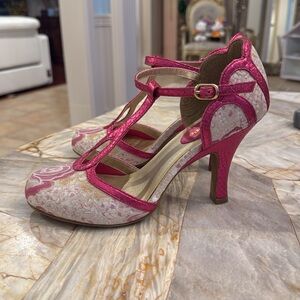 Ruby Shoo | Shoes | Ruby Shoo Pink Polly T Strap Heels Vintage Style ...